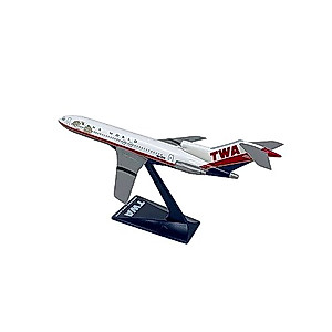 Flight Miniatures TWA (95-01) 727-200 Trans World Airline 1:200 Scale - Plastic Snap-Fit Model Airplane - Collectible Replica of TWA Trans World Airline Part #ABO-72720H-022