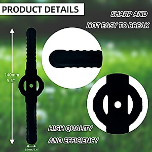 Fifchall [90 Pieces] String Trimmer Head Blades Replace Plastic, Lawn Mower Trimmer Blades Replacement Weed Wacker Head Blades for Cordless Grass Trimmer/Trimmers Edgers Black