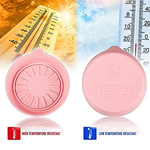 Seven Sparta Car Coasters for Cup Holders, Silicone Cup Holder Coasters, Universal Vehicle Coasters, Set of 4 Pack, 3-1/8" Diameter (Pink)