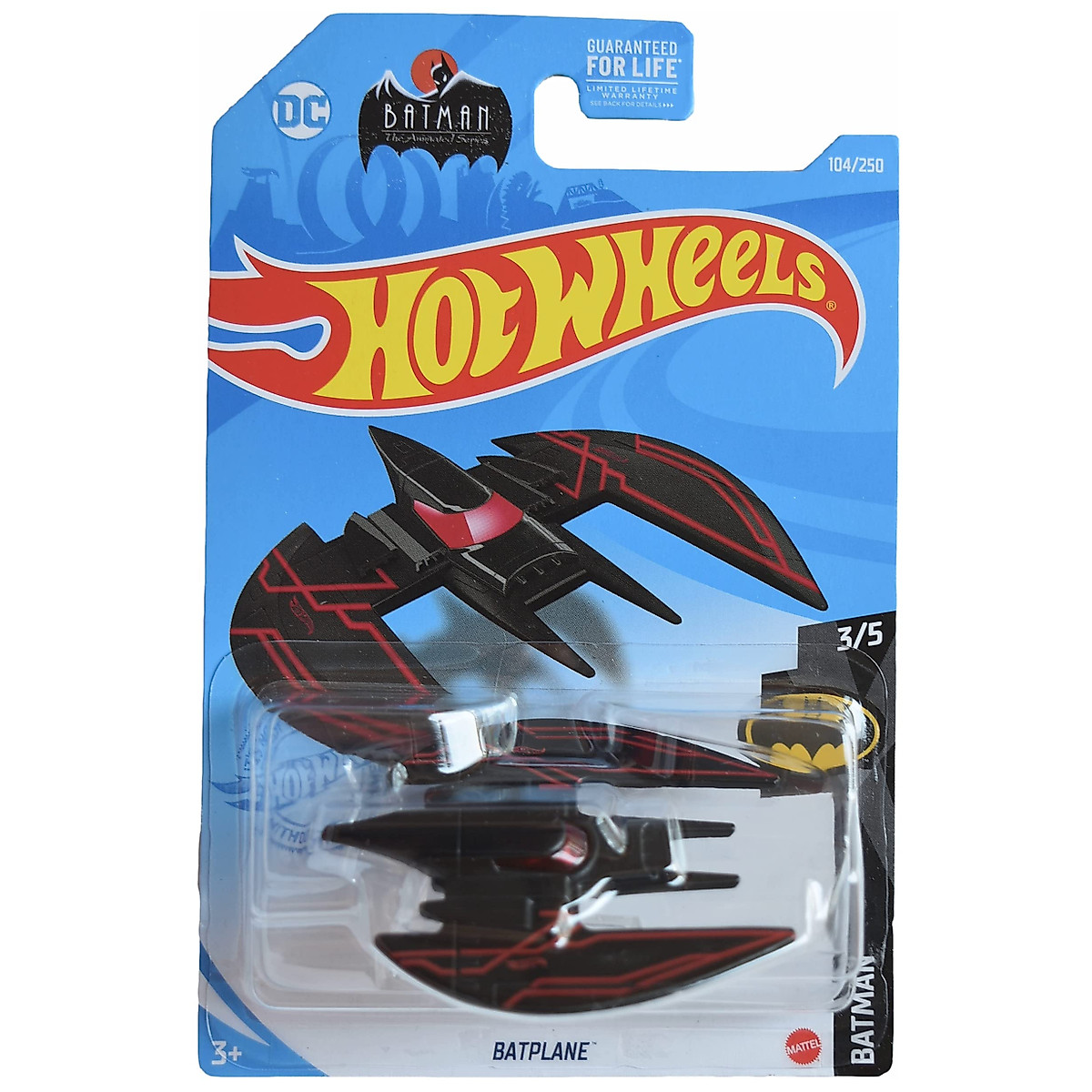 Hot Wheels Batplane, Batman 3/5 - black/red