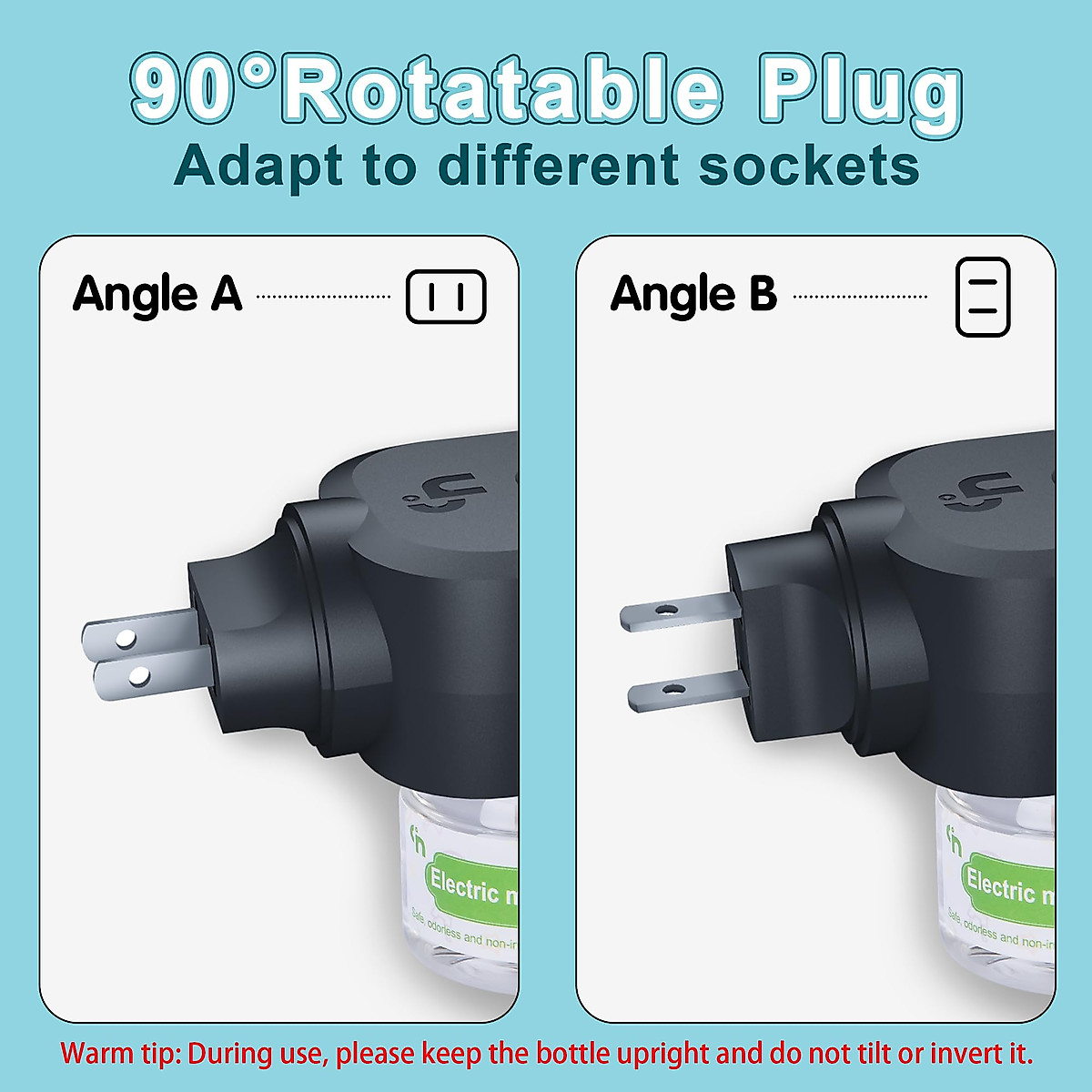 Moskiller Mosquito Repeller, Bluetooth APP Control Electronic Mosquito Repellent Plug in, Include 1 Pack 280 Hr Repellent Refills for Home, Bedroom, Office, Kitchen