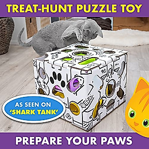 Cat Amazing Sliders – Cat Puzzle Toy for Indoor Cats – Cat Treat Puzzle Box – Interactive Treat Maze – Cat Enrichment Feeder – Food Puzzle – Best Cat Toy Ever!