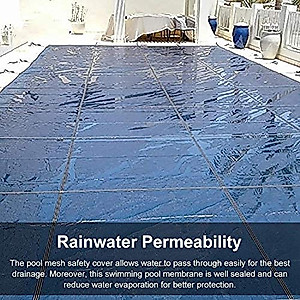 LXLA Swimming Pool Safety Cover, Winter Pool Cover for Inground Pools, Easy Clean with Rainwater Permeability, for Garden/Hotel/Engineering (Size : 3m x 10m (10ft x 33ft))