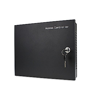 MENGQI-CONTROL 4 Doors Access Control System Infrared No Touch Exit Keypad Scanner 600lbs Electric Magnetic Lock 110V Metal Power Box RFID Reader RFID Card Key Fob(Phone APP remotely Open Door)