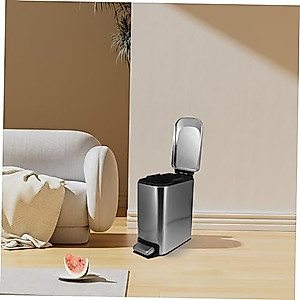 SOESFOUFU Small Trash Can Garbage Can with Lid Trash Bin Restroom Trash Can with Lid Small Bathroom Trash Can with Lid Trash Cans for Bathroom Trash Can Bathroom with Lid Step Trash Can Abs