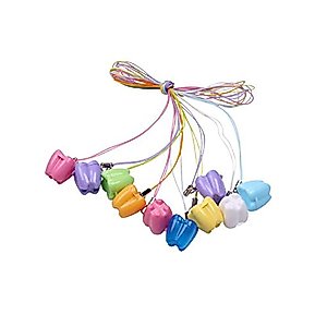 10PCS Mini Plastic Baby Dental Deciduous Teeth Storage Necklace Case Baby Tooth Keepsake Box First Milk Tooth and Curl Memory Container Saver Collection Organizer for Kids Children (Color Random)