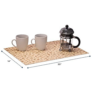 S&T INC. Coffee Mat, Absorbent Coffee Bar Mat for Coffee Maker and Espresso Machine, Coffee Maker Mat for Countertops, Coffee Beans Print, 14 in. x 20 in., 1 Pack