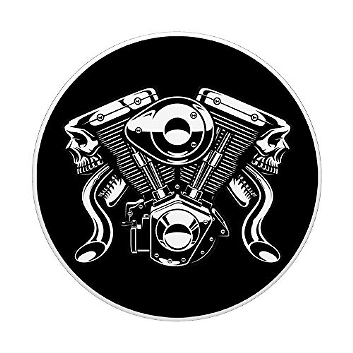Skull V-twin Motorbike Engine PopSockets Grip and Stand for Phones and Tablets