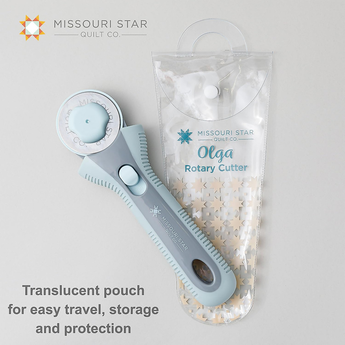 Missouri Start Rotary Cutter, 45mm Blade, Rolling Cutter Tool for Quilt Appliques and Cutting Fabrics, Essential Quilting and Sewing Supplies for DIY Craft Projects