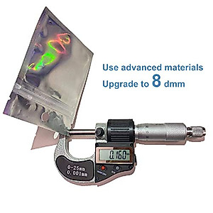 100 Pack Resealable Mylar Bags Holographic Bags 3 x 4 Inch Ziplock Pouch Flat Ziplock Bags for Party Favor Food Storage,for Cookies,Jewelry Packaging,Hanging Ziplock Bag