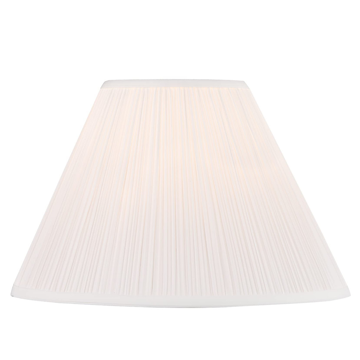 Aspen Creative 33134, Mushroom Pleated Traditional Spider Lamp Shade, White, 7" Top x 17" Bottom x 11-1/2" Slant