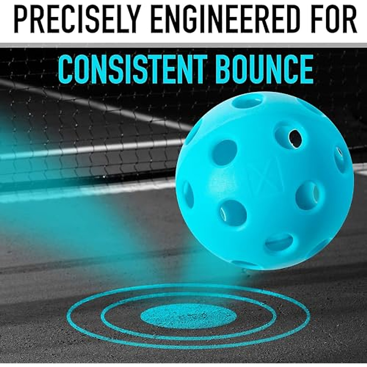 Franklin Sports X-26 Pickleballs - Indoor - 3 Count (Pack of 1) - USAPA Approved - Blue