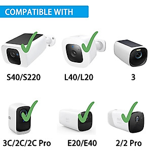 Solar Panel Compatible with Eufycam 3/3C/2C/2C Pro/2/2 Pro/E20/E40/E/S40/S220/L40/L20, with 13.1ft Waterproof Charging Cable, IP65 Weatherproof,Includes Micro USB to Type-c Adapter