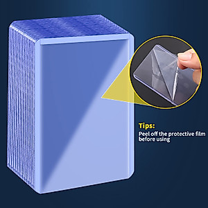 ANWEEGO 50 Pcs Top Loaders Card Sleeves for Trading Card,Trading Card Penny Sleeves, Clear Thick Plastic Top Loaders Card Sleeves for Baseball Card, Sports Cards, Trading Card