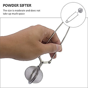 2Pcs Powdered Sugar Duster Flour Duster Wand for Baking Round Flour Sieve Strainer Colander Baking Straining for Sugar Flour and Spices