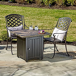 Endless Summer, The Riley, 28" Square Outdoor Propane Gas Fire Pit