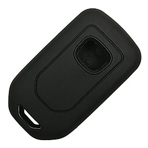 Alegender Black Rubber Key Fob Cover Case Remote Holder for 2017 2018 2019 2020 Honda Civic Si Accord Sport Ridgeline CR-V CR-Z Pilot 4 Buttons Smart Key