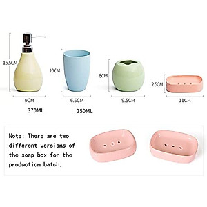 Soap Dispenser Refillable Hand Lotion Dispensers, Bathroom Accessory Set Ceramic Soap Dish Soap Dispenser Toothbrush Holder Glass Tumbler 5pcs Bathroom Accessories Set Home Furniture Set Bathroom Toil