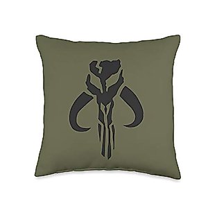Star Wars Mythosaur Mandalorian Logo Throw Pillow