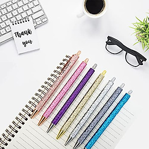 MASEBOR 7pcs Funny Pens with Sayings Glitter Days of The Week Pens Daily Work Office Ballpoint Pen Set Describing Mentality for Adults Bling 7 Day Week Pen Funny Office Gifts
