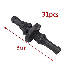 TOSSPER 32pcs Anti Vibration Mount Screw Pin Rivet for Pc Case Fans Mouting Pin Anti Noise Rubber Screws