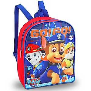 Paw Patrol Backpack for Boys Bundle ~ Premium 11" Paw Patrol Mini School Bag for Toddlers with Stickers and Tattoos (Paw Patrol School Supplies)