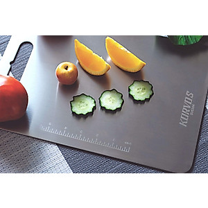 KORVOS 304 Food-Grade Stainless Steel Cutting Boards for Kitchen, Butcher Block Board for Meat, Cheese, Vegetable, Heavy Duty Chopping Board, Easy to Clean(X-Large)