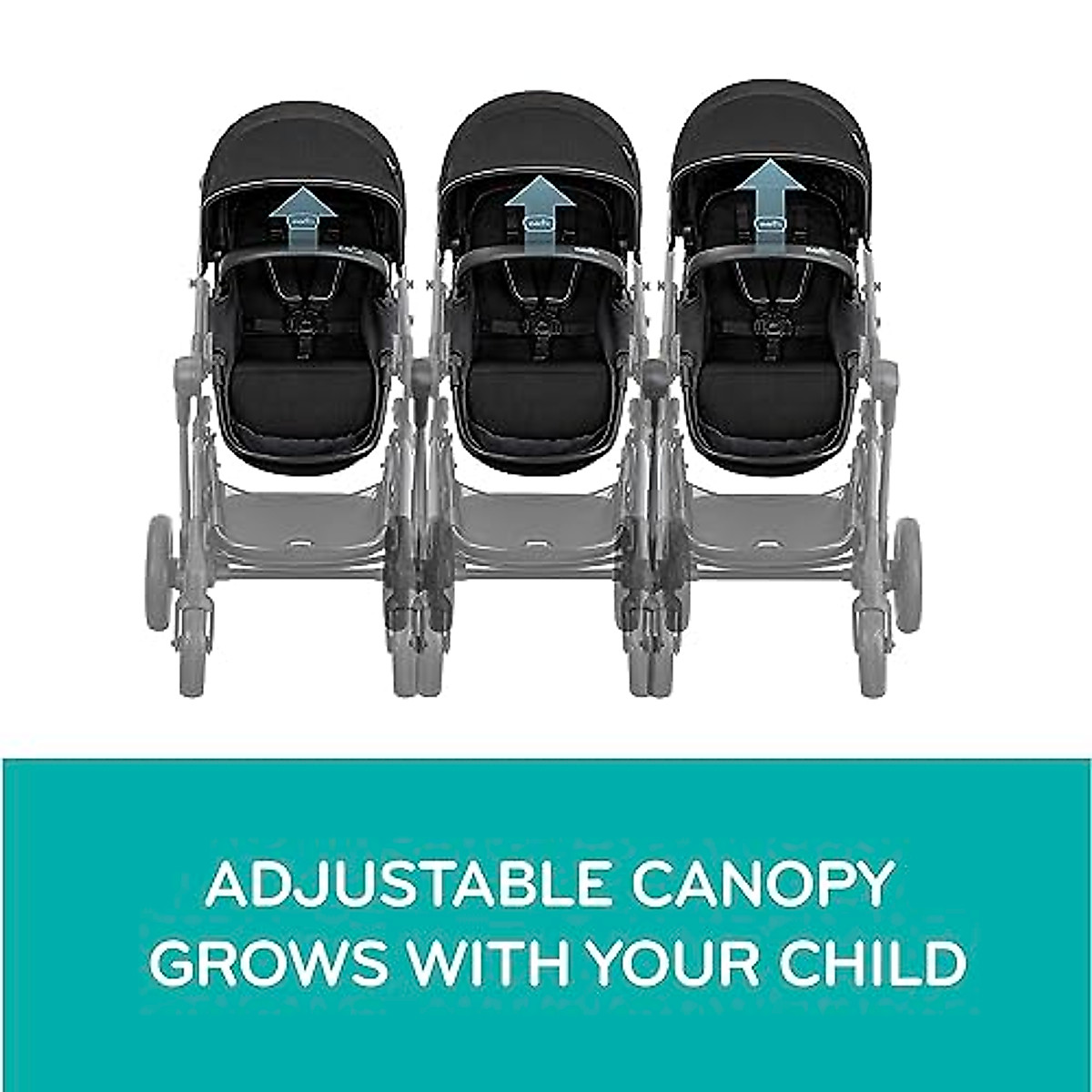 Evenflo Pivot Xpand Modular Travel System with LiteMax Infant Car Seat with Anti-Rebound Bar (Ayrshire Black)