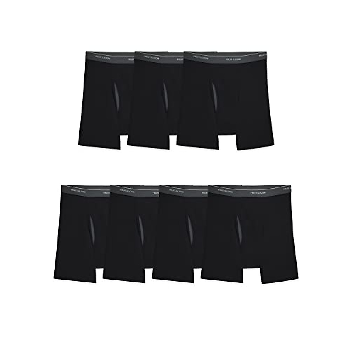 Fruit Of The Loom Mens Coolzone Briefs, Moisture Wicking & Breathable, Assorted Color Multipacks Boxer, 7 Pack - Black, Large US