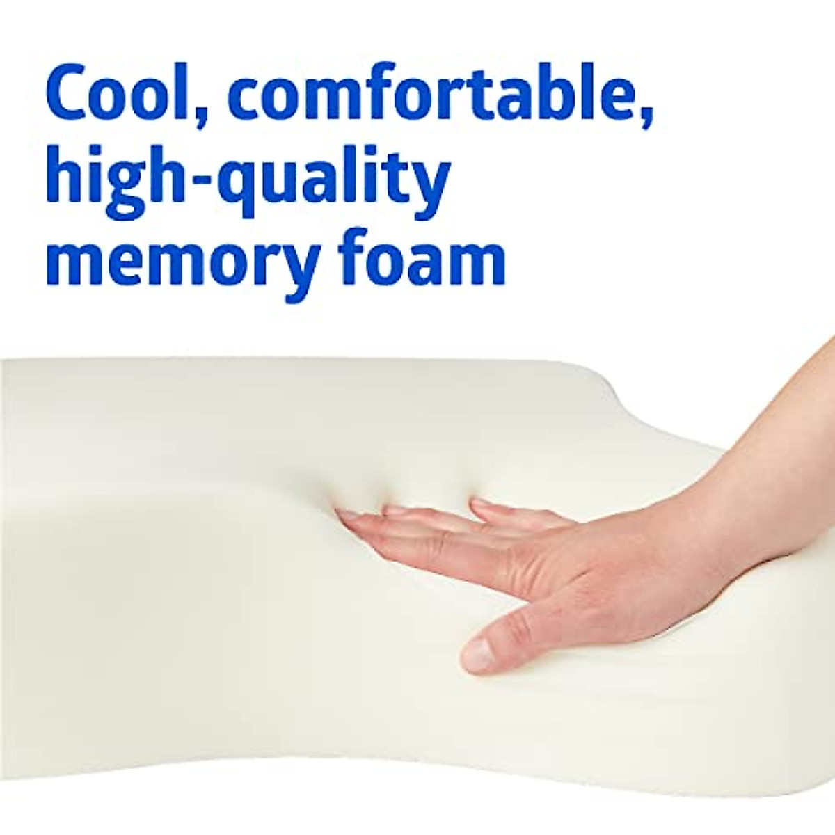 Medline CPAP Pillow, Memory Foam CPAP Pillows for Side Sleepers, Prevents CPAP Leaks and Pressure Points, Contour Pillow, Washable Cover