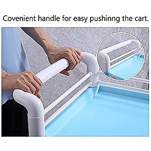 Cart Trolley, Lab Clinic Serving Cart Trolley Trolley On Wheels Portable Medical Utility Cart with Drawers & Dirt Bucket, 3 Tier Beauty Salon Equipment Rolling Trolley On Wheel, 220-330lbs Load Capaci