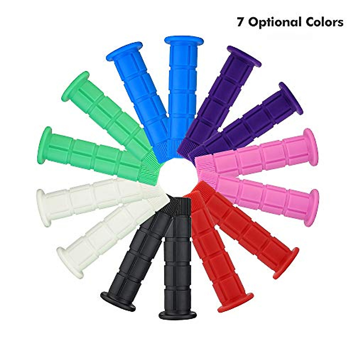 SAPLIZE Bike Handlebar Grips, for Kids Girls Boys Bikes, Balance Bikes, Road Bikes and Scooters, Length 4.9", Blue