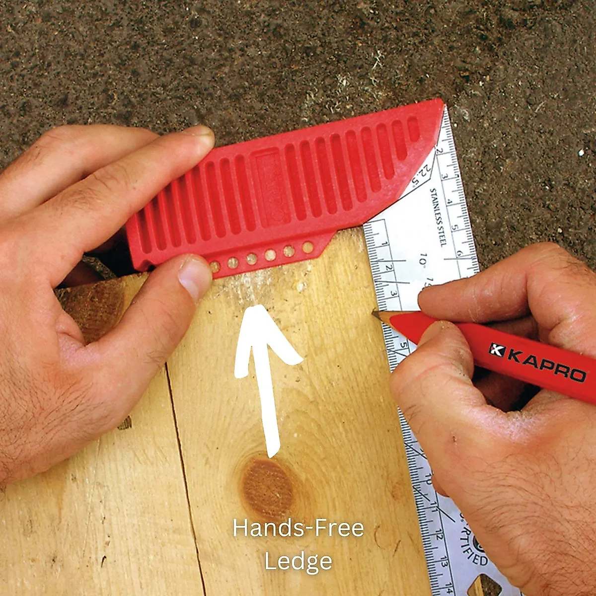 Kapro Set Legend Try with Mitre Square with Stainless Steel Blade & Handy Pocket Level - 4"