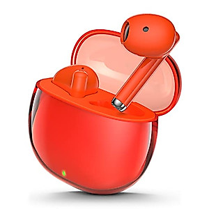 AFGHOA Wireless Earbuds for Samsung S23 Ultra S22 A53 Noise Canceling HiFi Stereo Bluetooth 5.3 Wireless Headset with Microphone in-Ear Headphone for iPhone 13 14 12 11 Google Pixel 7 6 6a Android Red