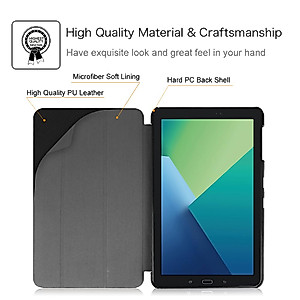 Fintie Slim Case for Samsung Galaxy Tab A 10.1 with S Pen 2016 10.1 Inch (Model SM-P580/P585), Ultra Lightweight Protective Stand Cover Auto Sleep/Wake, Black
