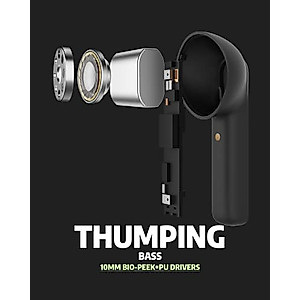 ausounds Wireless Earbuds, Bluetooth, Touch Control, Dual Mics, Workout Sweat Resistant(Black)