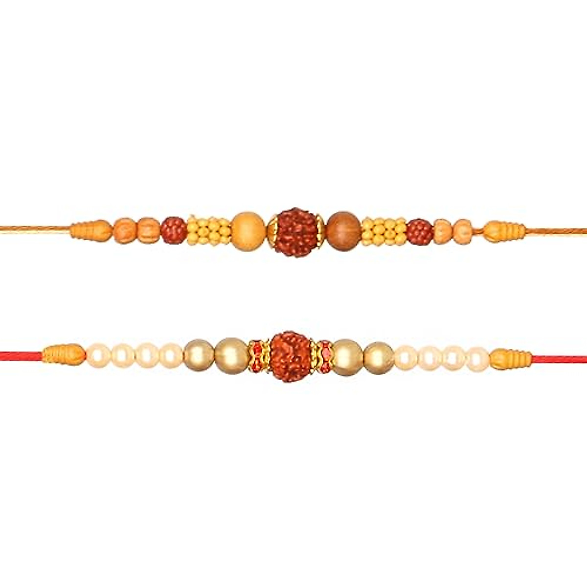Chandan Simple Rakhi for Brother Small Bro Rakshabandhan Thread/Raksha Bandhan Rakhi (Design 4, Standard)