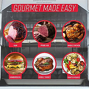 Ronco ST5000PLAT Digital Showtime Rotisserie, Platinum Edition, Cooks Food Perfectly Every Time, 3 Cooking Modes: Roast, Sear, and No Heat Rotation, Stainless Steel