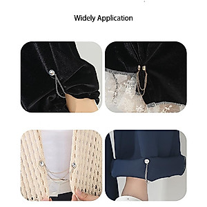 Multi-Function Magnetic Clothing Clips, 4 Packs Strongest Magnetic Strength Buttons Clips, Multi-Purpose Magnetic Pinless Brooch for Women Clothes Hijab Magnets (2Gold 2Silver, GS-4)