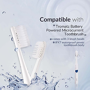 Tromatz Replacement Toothbrush Heads Set Compatible with Tromatz Basic Model ONLY, Not for Simple Pro Series, Refillable Soft Micro Toothbrush Heads Gum Care Bristle Extra Soft 3 Pack (1 Set)