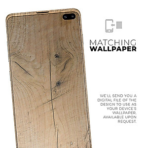 DesignSkinz Raw Wood Planks V5 Protective Vinyl Decal Wrap Skin Cover Compatible with The Samsung Galaxy S20 (Screen Trim & Back Glass Skin)