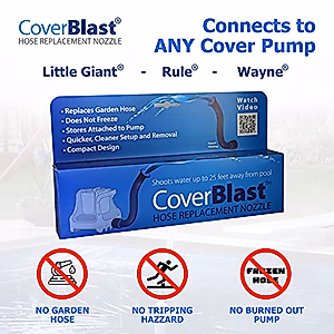 CoverBlast Pool Cover Pump Accessory - Easy-to-Install Hose Replacement Nozzle for Pool Pump