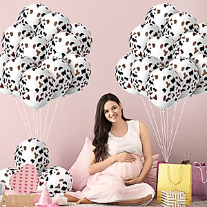 Hiboom 50 Pcs Cow Balloons Latex Balloons Funny Print Cow Farm Balloons for wedding Birthday Party Supplies Decorations