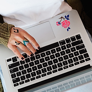 CUTELIILI Henna Tattoo Stencils Reusable for Women Girls and Kids, 200+ PCS Tattoo Templates, Airbrush Tattoo Stencil,Body Art Stencil Templates Chriatmas Gift Black