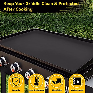 Ezebesta Silicone Griddle Mat for Blackstone 28 Inch Griddle，Protective Cover Mats Blackstone Griddle Top，Covers for Blackstone Protector Outdoor-Black