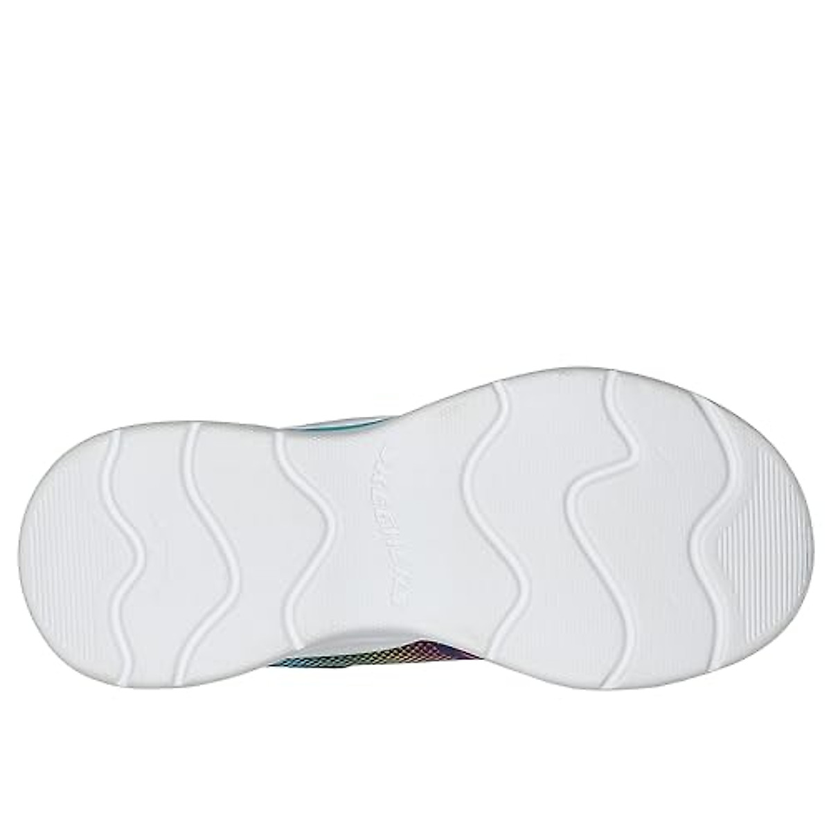 Skechers Kids Wavy Beams Sneaker, Navy/Multi, 2 US Unisex Little Kid