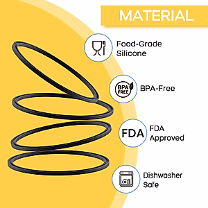 4 Pack Gaskets Compatible with Contigo AUTOSPOUT AUTOPOP 20oz 24oz 32oz Water Bottle, Replacement Rubber Seal Part for Contigo AUTOSPOUT AUTOPOP Lid, Replacement Silicone O Ring