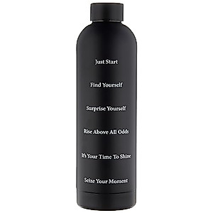BLACC Bottle - 25oz Vacuum Insulated Stainless Steel Thermos - Reusable, Leak Proof, BPA-Free Flask with Inspirational Words for Office, Gym, Sports, and travel