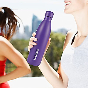 BJPKPK Stainless Steel Water Bottles -25oz/750ml -Insulated Water bottles,Sports water bottles Keep cold for 24 Hours and hot for 12 Hours,BPA Free kids water bottles-Navy blue