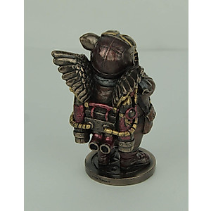 Veronese Design 5 1/4" Steampunk Aviator Flying Pig Resin Figurine Bronze Finish